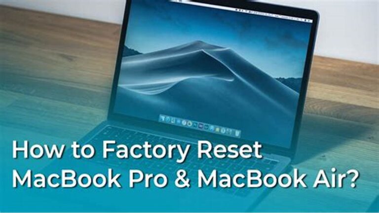 How to reset MacBook to factory settings without password
